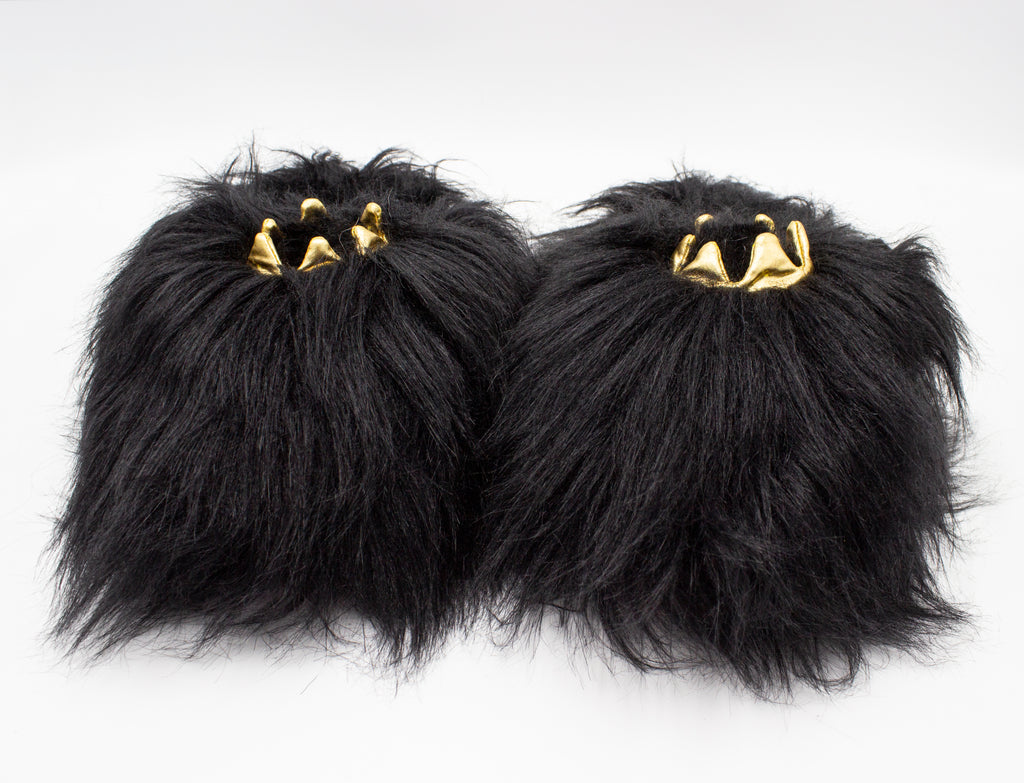 Women's Fluff Ball Slippers - by MinxNY